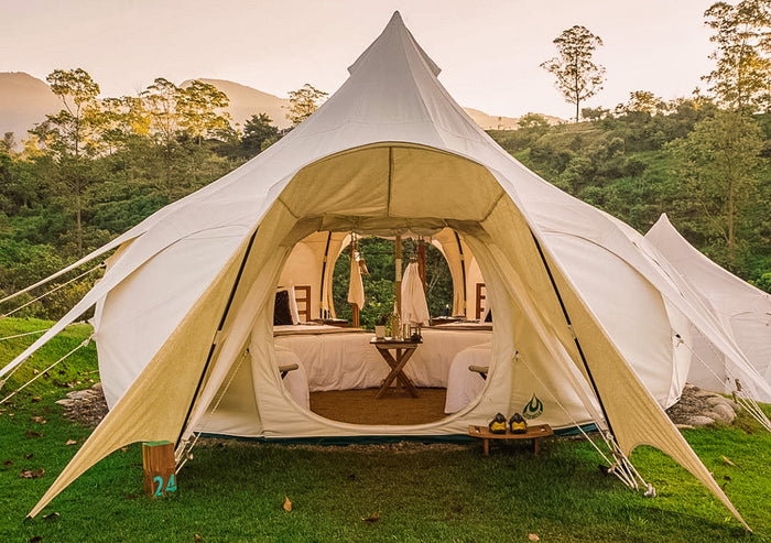 13ft Lotus Belle Tents – Compact Glamping Tent | Blue Bohemian
